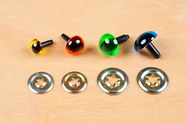Translucent Coloured Cat Safety Eyes (Metal fastener) – Tiny Rabbit ...