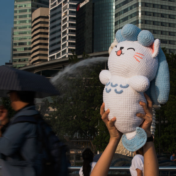Merleon the Merlion Amigurumi Pattern & Kit – Tiny Rabbit Hole by Angie