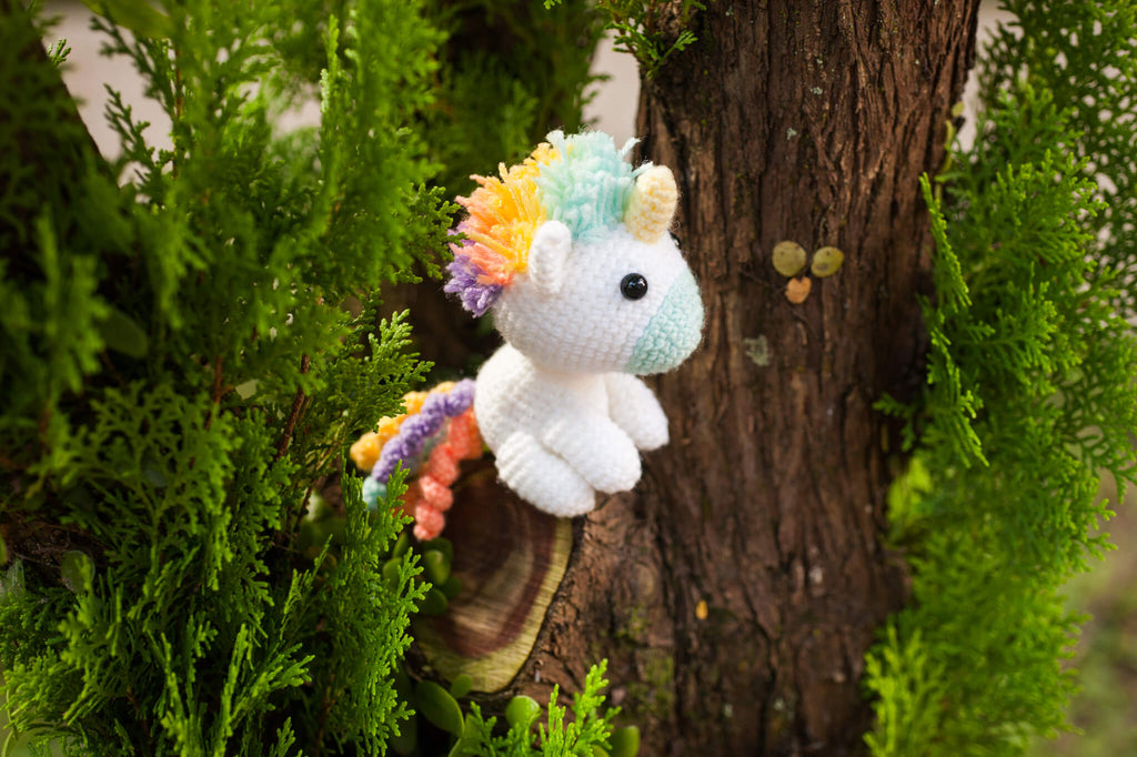 Koibito the Rainbow Unicorn Lover Amigurumi Pattern & Kit – Tiny Rabbit ...