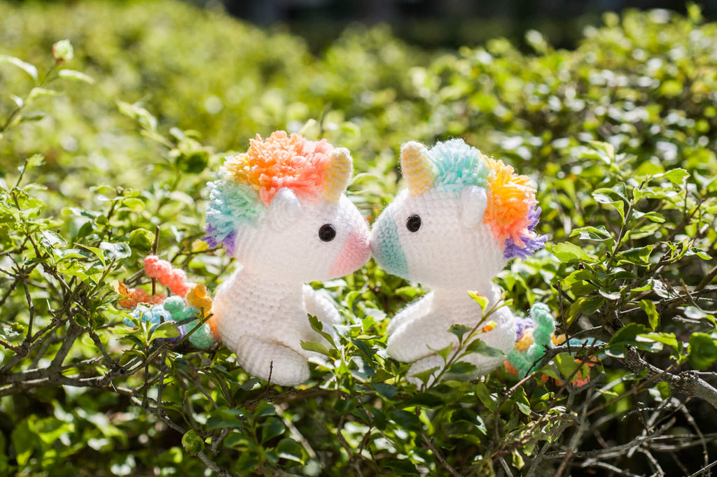 Koibito the Rainbow Unicorn Lover Amigurumi Pattern & Kit – Tiny Rabbit ...